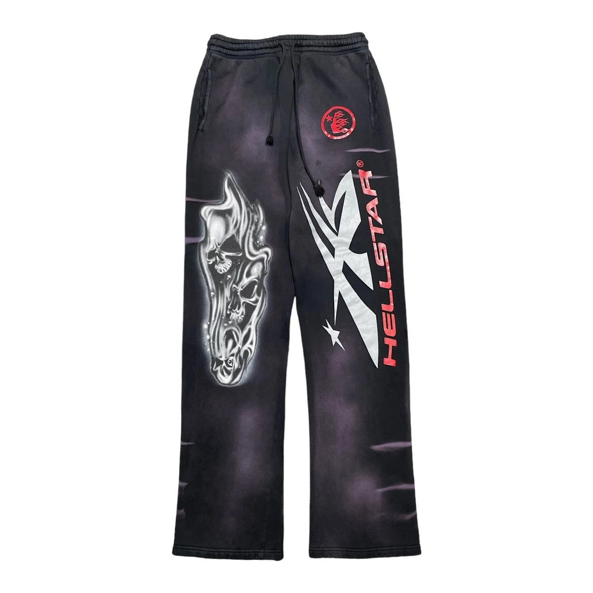 HELLSTAR Hellstar Studios Airbrushed Skull Sweatpants Black (Flare ...