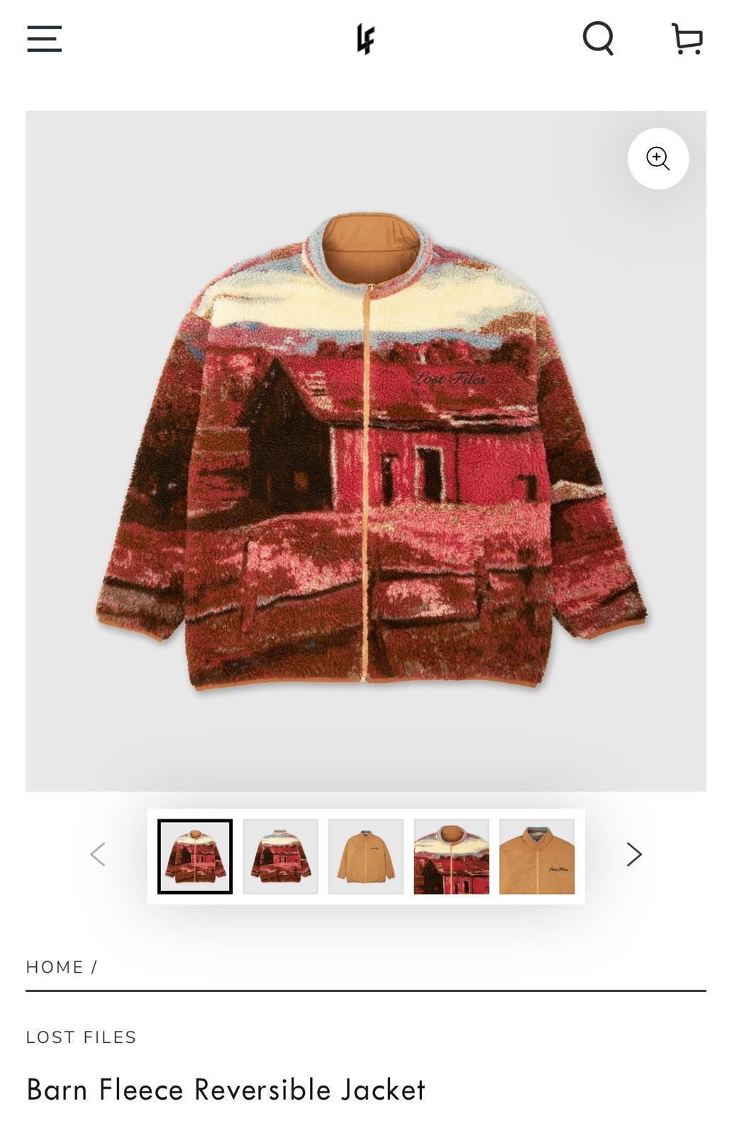 Streetwear Lost Files Barn Fleece Reversible Jacket | Grailed