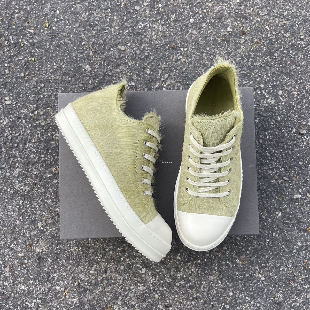 Rick Owens Rick Owens Green Pony Hair Ramones - 42 | Grailed