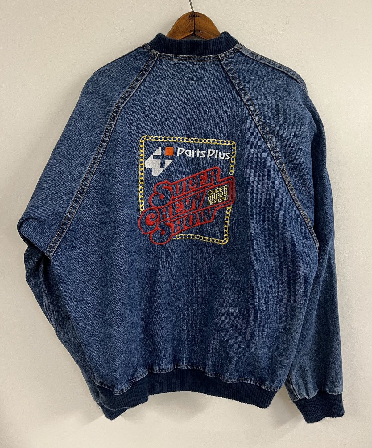 Vintage VTG Super Chevy Show Super Chevy Magazine Denim Jacket LRG ...
