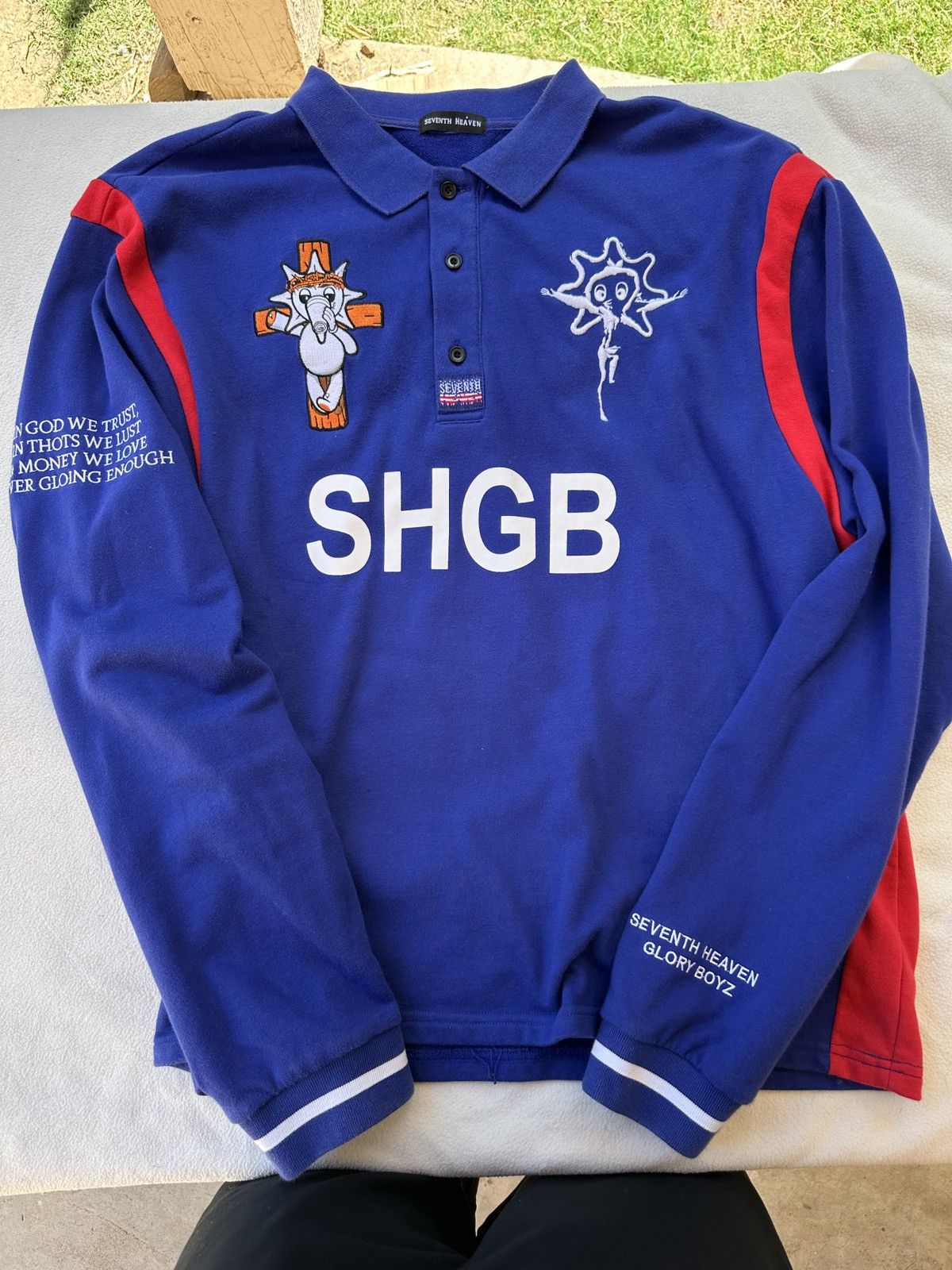 Glo Gang × Seventh Heaven Seventh heaven x Glo gang rugby polo | Grailed