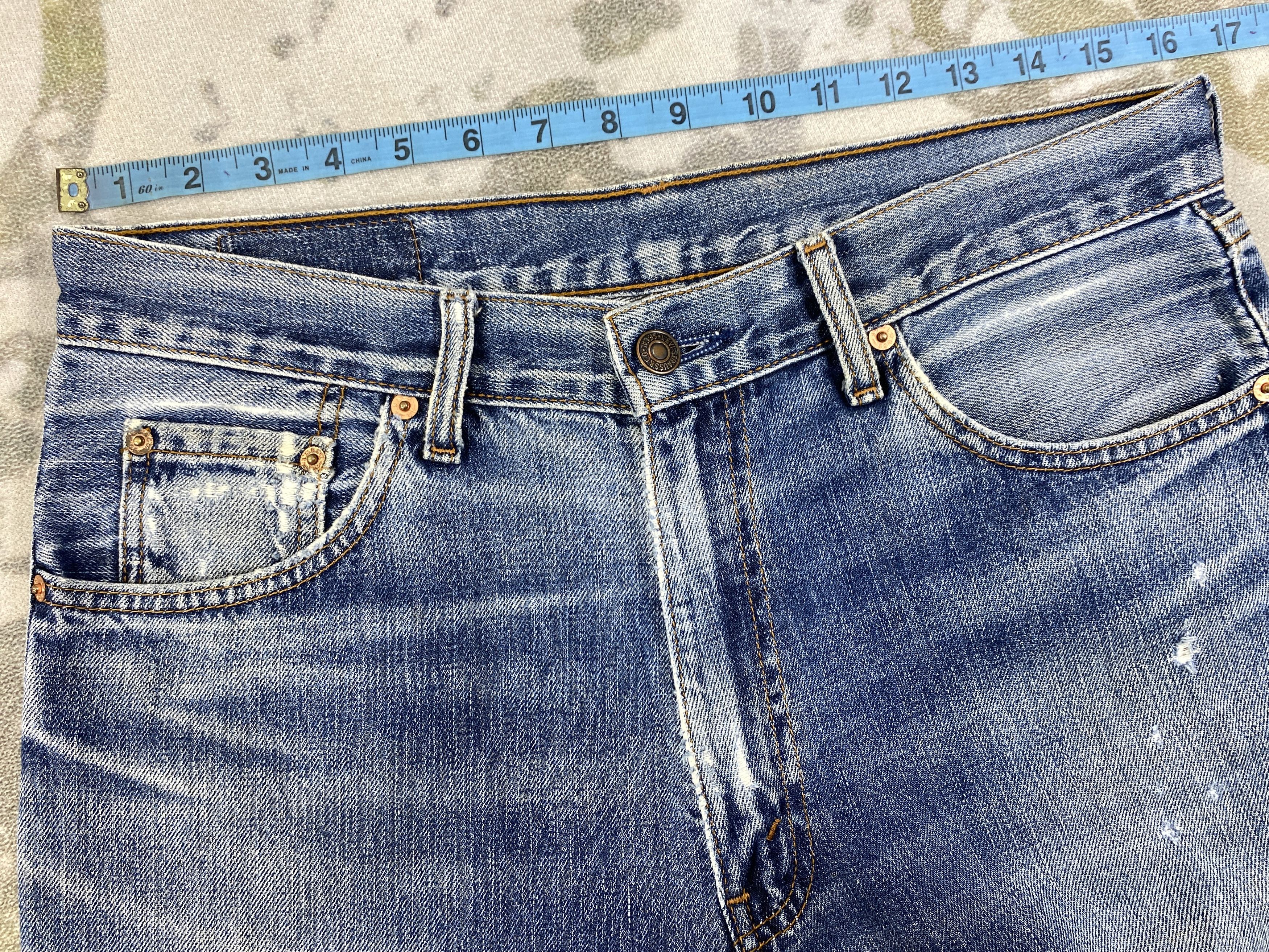 Levi's Vintage Clothing Distressed Blue Vintage Levi's 516 33x29 Denim ...