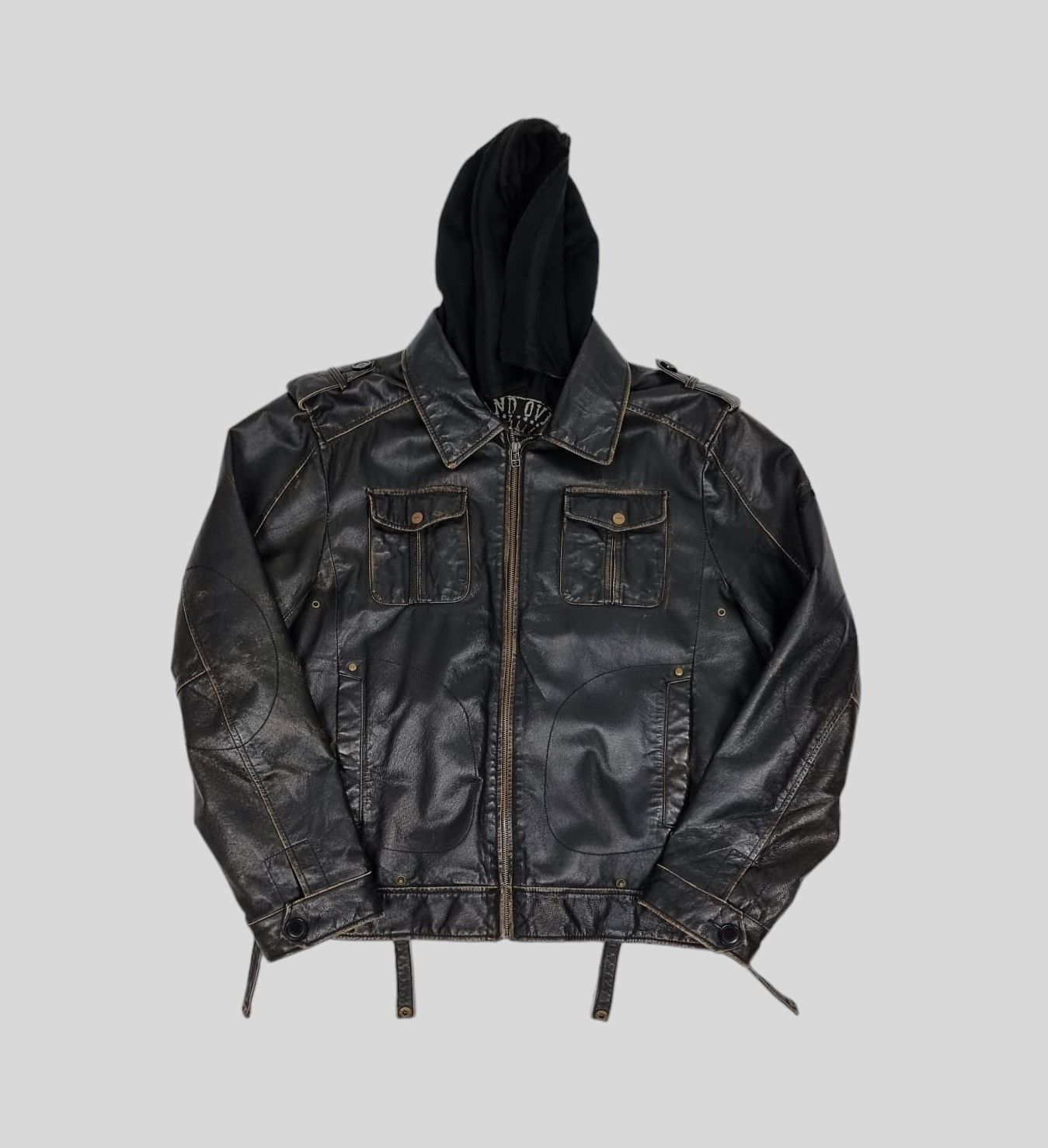 Mustang × Vintage vintage 80s 90s Mustang leather biker jacket XXL fit ...