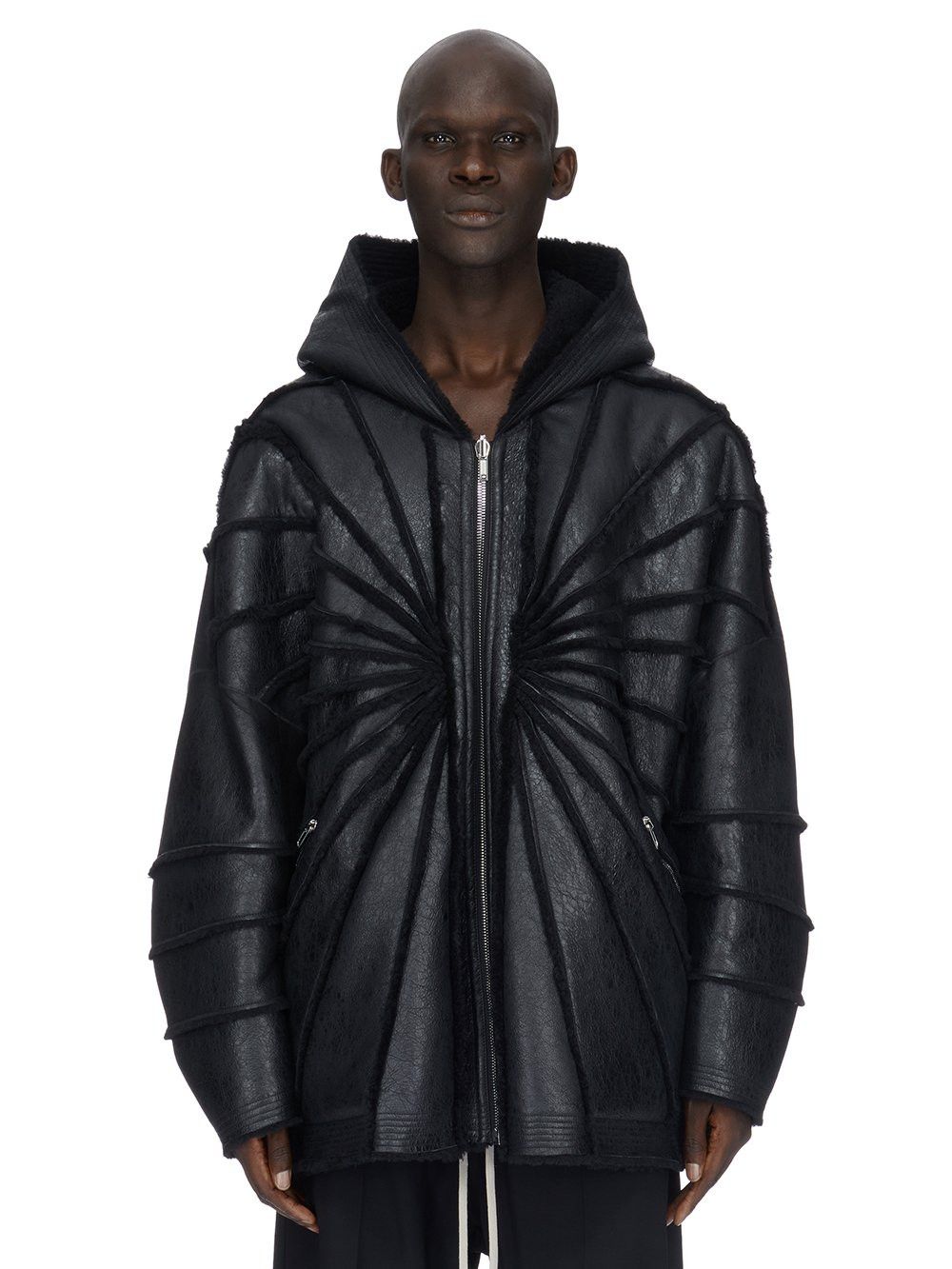 Rick Owens RICK OWENS JACKET LEATHER PUFFER BOMBER DENIM DOWN COAT ...