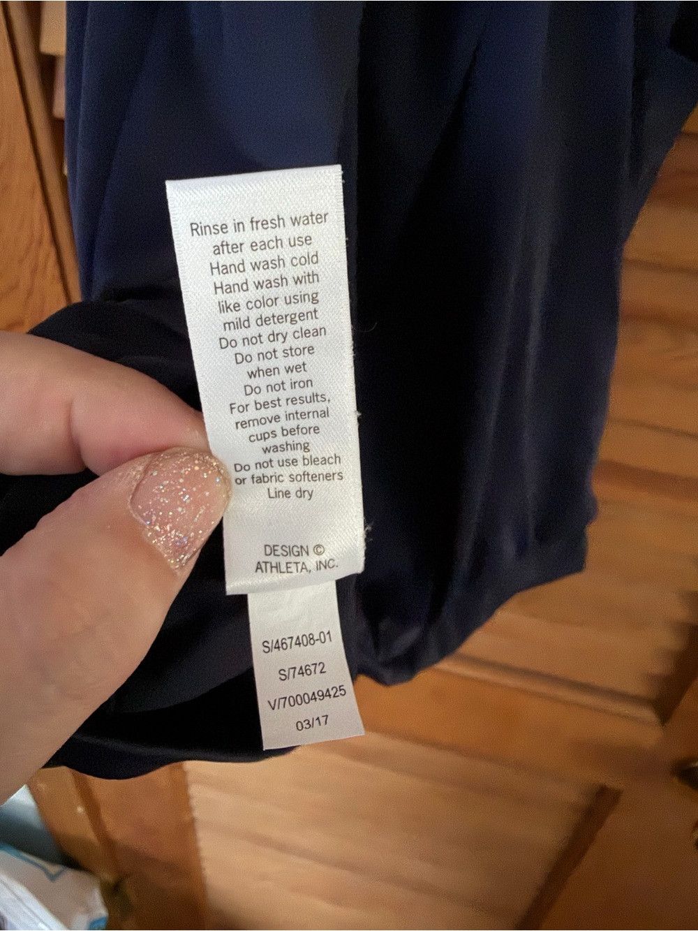 Athleta Athleta blousy tankini top in navy size 34 B/C | Grailed