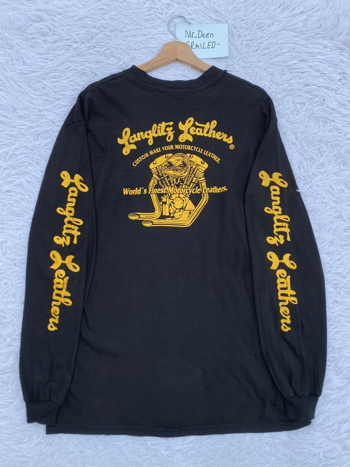 Hanes × Racing × Vintage Vtg 90s Langlitz Leather World’s Finest ...