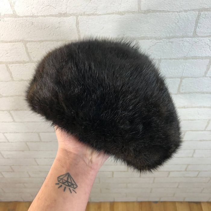 Vintage Vintage Brown Fuzzy Ushanka Hat Cap Faux Pilot Trapper Fur ...