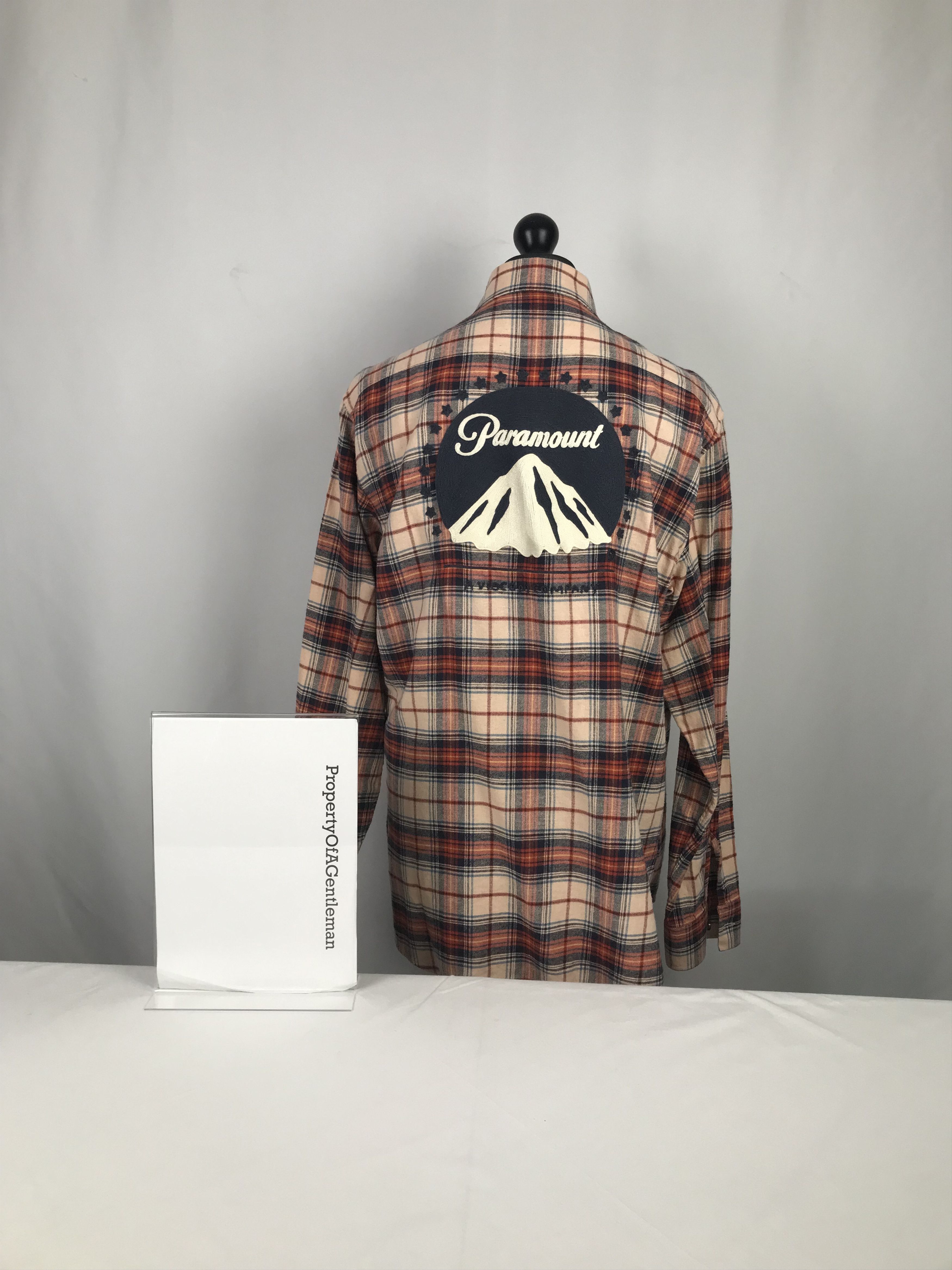 Gucci Gucci Embroidered Paramount Studios Checkered Shirt | Grailed