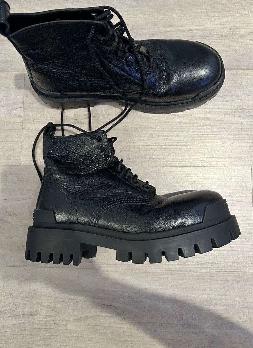 Balenciaga Balenciaga strike boots arena leather | Grailed