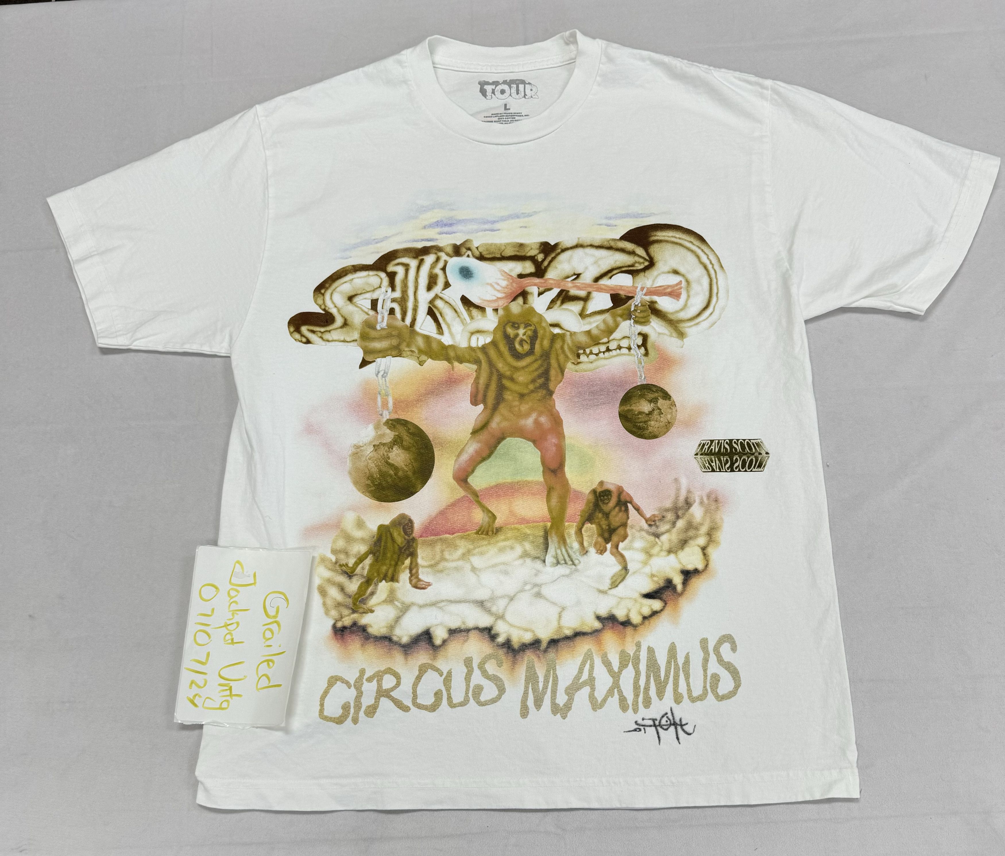 Travis Scott Travis Scott Utopia Album Tour Circus Maximus Tee Large ...
