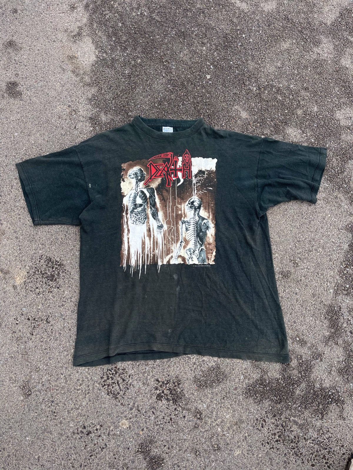 Band Tees × Vintage 1992 Death Band Tee Shirt Human Tour Extravaganza ...
