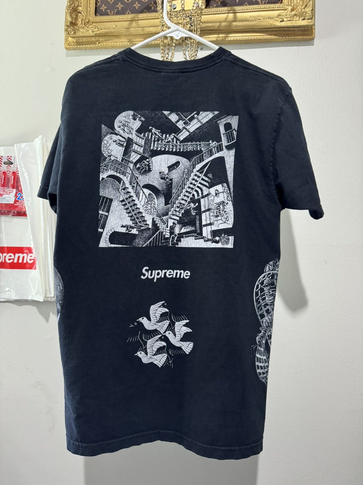 Supreme Supreme MC Escher Collage Tee Black Large | Grailed