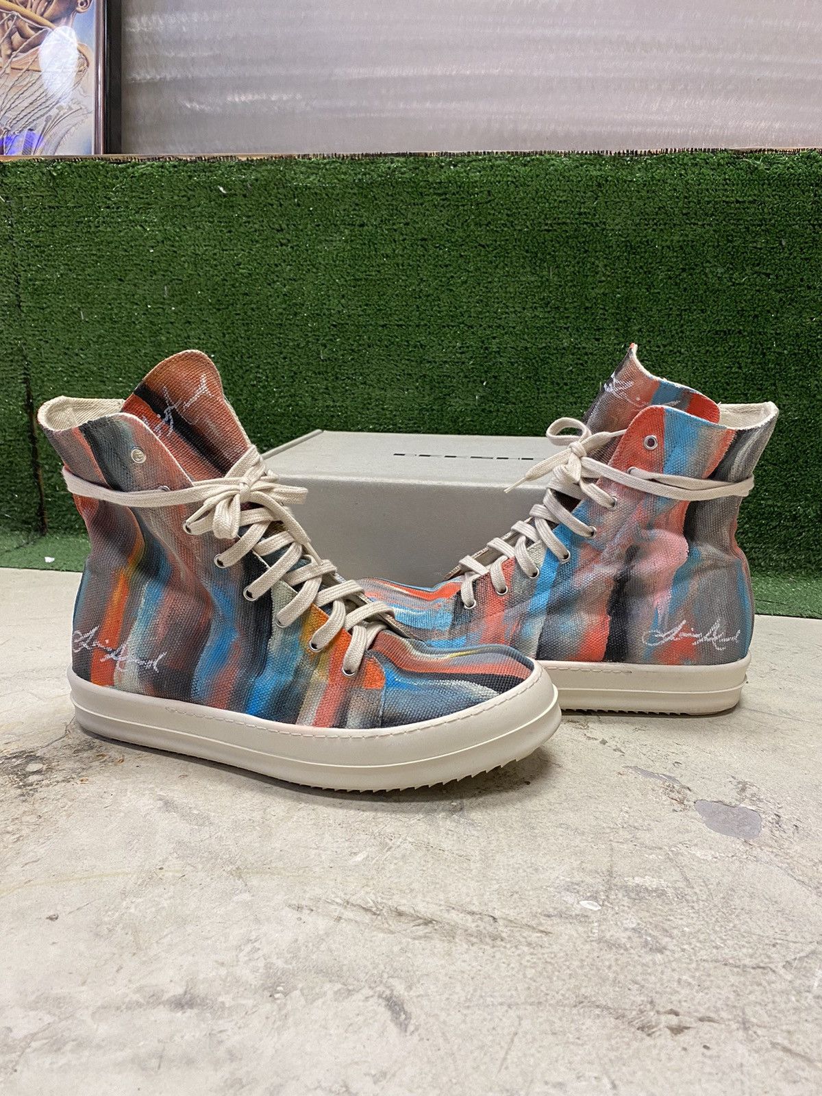 Rick Owens × Rick Owens Drkshdw Custom-Painted DRKSHDW Rick Owens ...