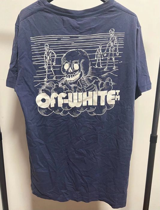 Off-White OFF-WHITE Skull Tshirt Blue | Grailed