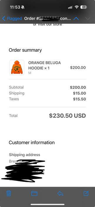 Young Thug AUTHENTIC with Receipt SP5DER ORANGE BELUGA HOODIE M | Grailed