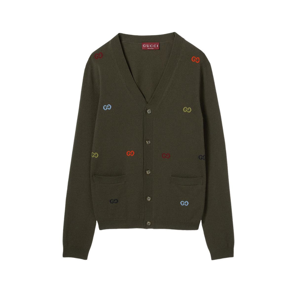 Gucci GUCCI Forest Green Cashmere Cardigan New And Authentic (Men ...