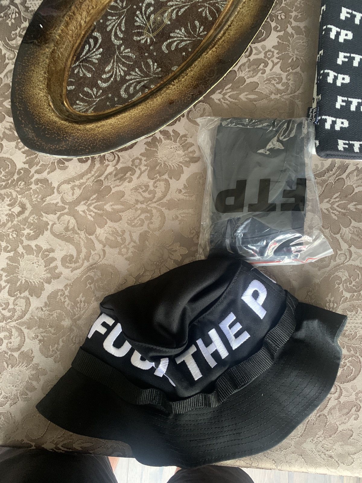 Fuck The Population FTP SPELL OUT FACE MASK BOONIE HAT (BLACK) L/XL ...