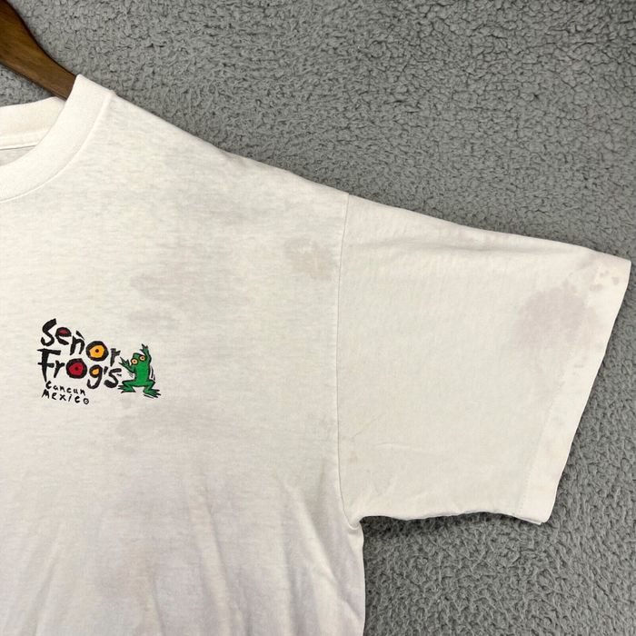 Vintage Vintage Senor Frogs Shirt Men's Extra Large White Cancun Mexico ...