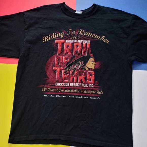 Gildan 2009 Riding to Remember Trail of Tears Graphic T-Shirt | Grailed