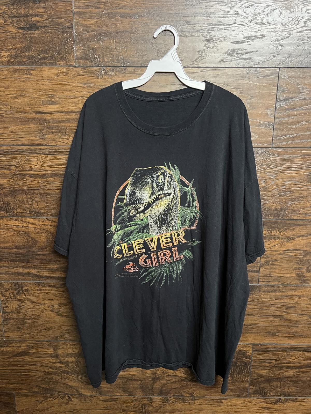 Designer Faded Jurassic Park T-shirt Velociraptor Clever Girl Raptor ...