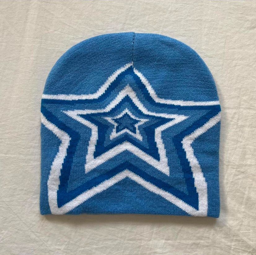Rare Y2K 2000s blue star beanie | Grailed
