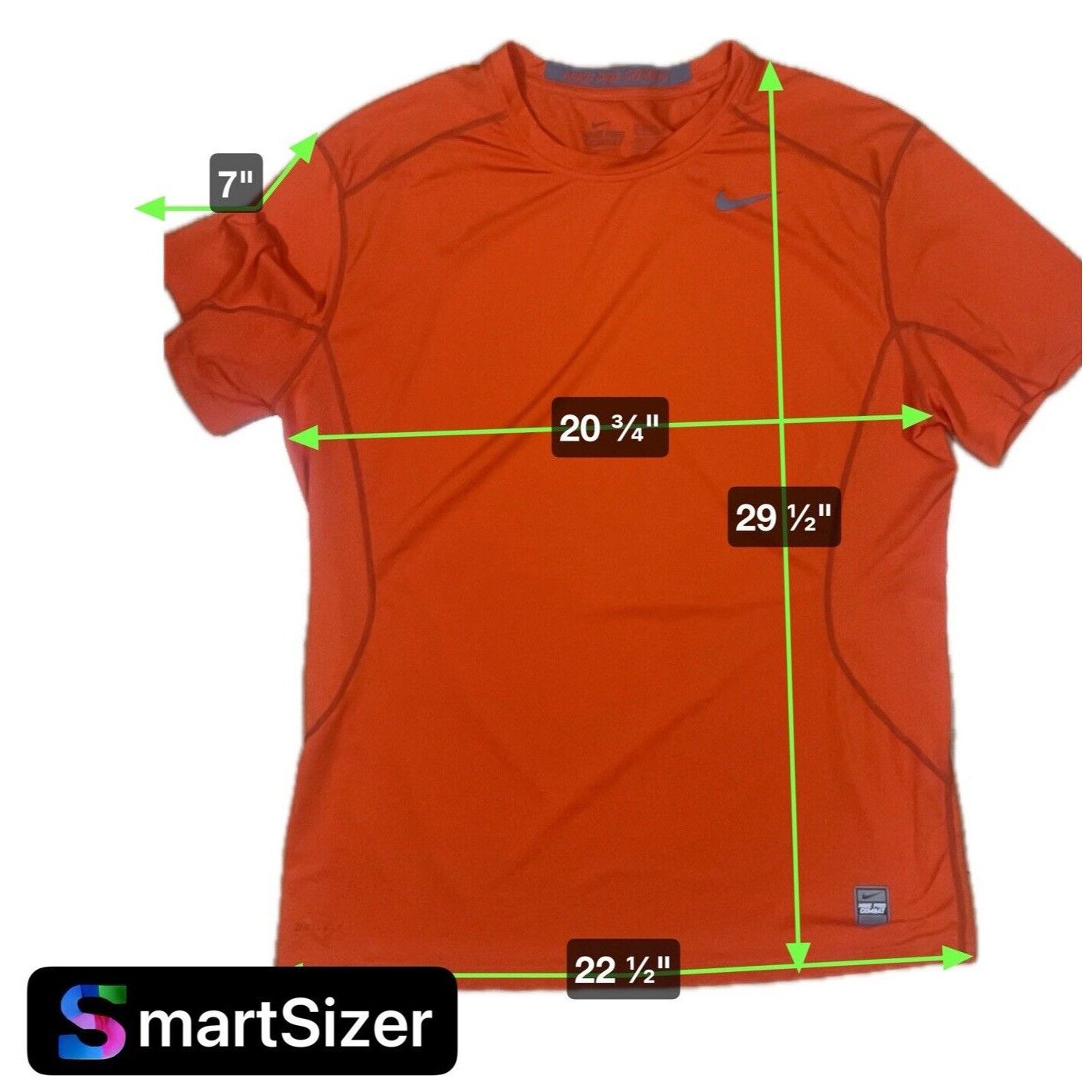 Nike Nike Pro Combat Mens Dri Fit Shirt Orange Short Sleeve Fitte | Grailed