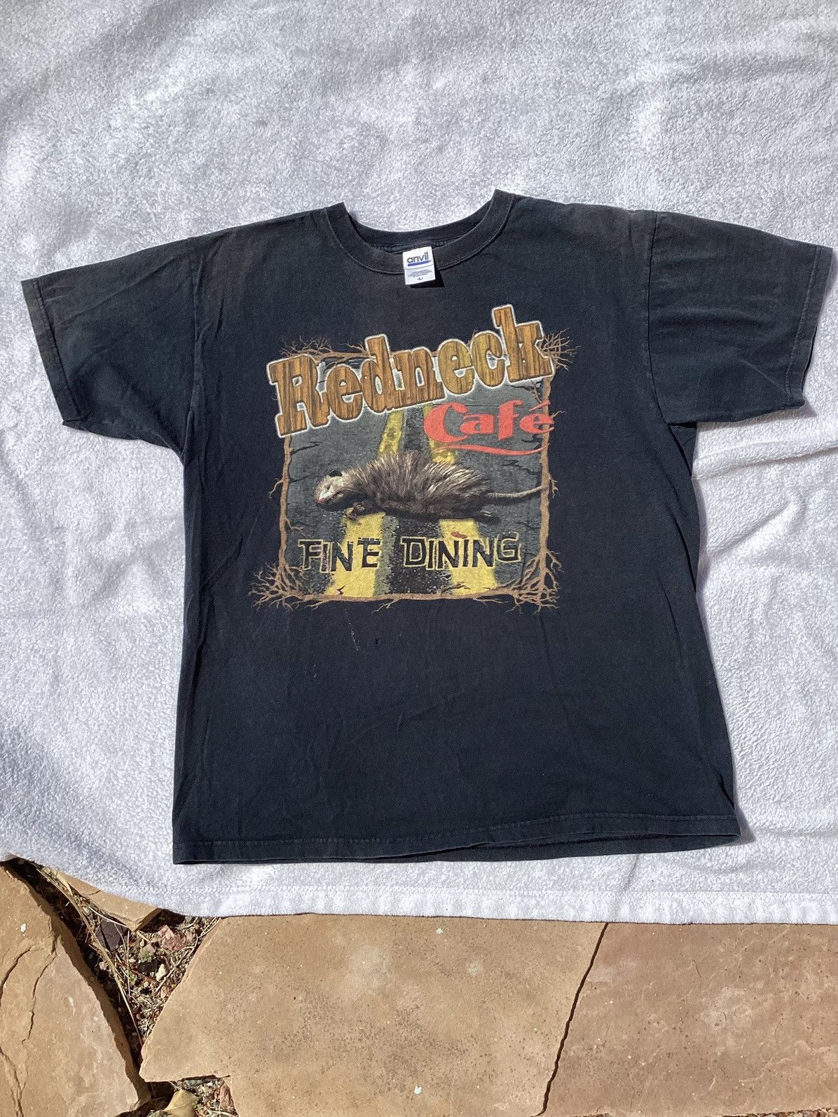 Anvil × Vintage Vintage Y2K redneck Café roadkill diner, anvil blue bar ...