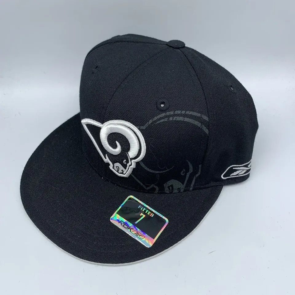 NFL × Reebok × Vintage Vintage Los Angeles LA Rams Hat 6 3/4 Fitted NFL ...