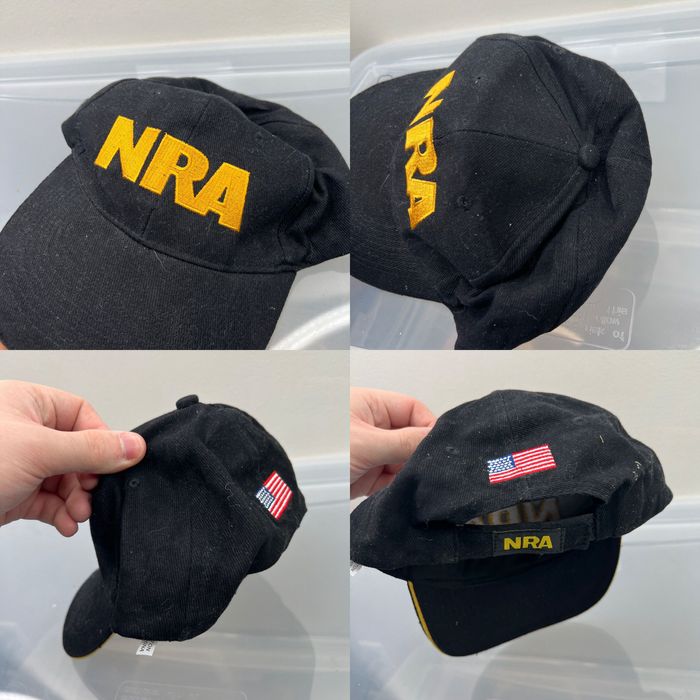 Vintage NRA Hat Men Adjustable Black Strap Baseball Cap Gun Lobby ...