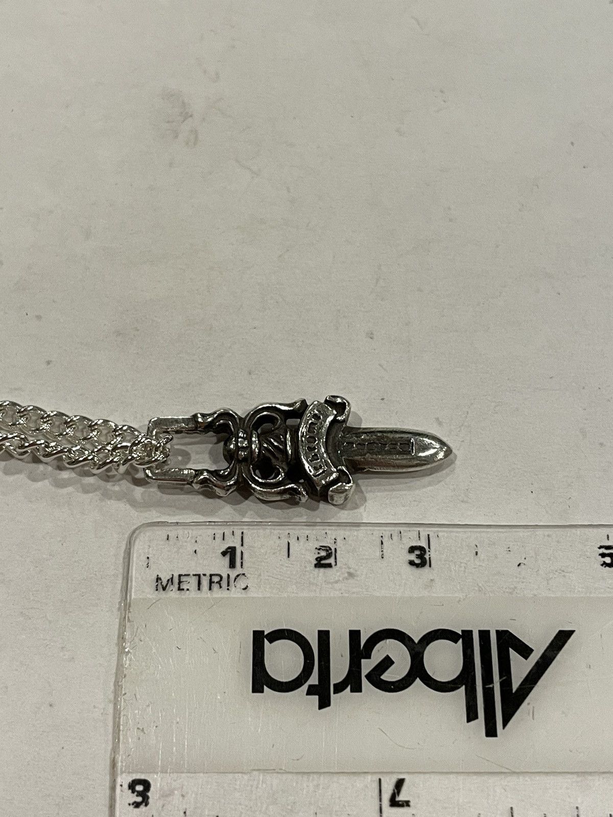 Chrome Hearts Chrome Hearts Dagger Pendant Cuban Link Chain Necklace ...