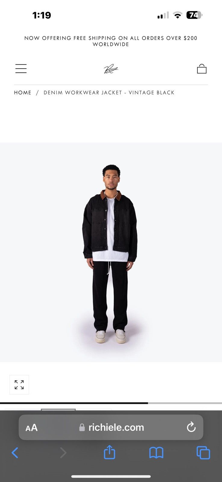 Richie Le Collection Richie Le Denim Workwear Jacket Black | Grailed