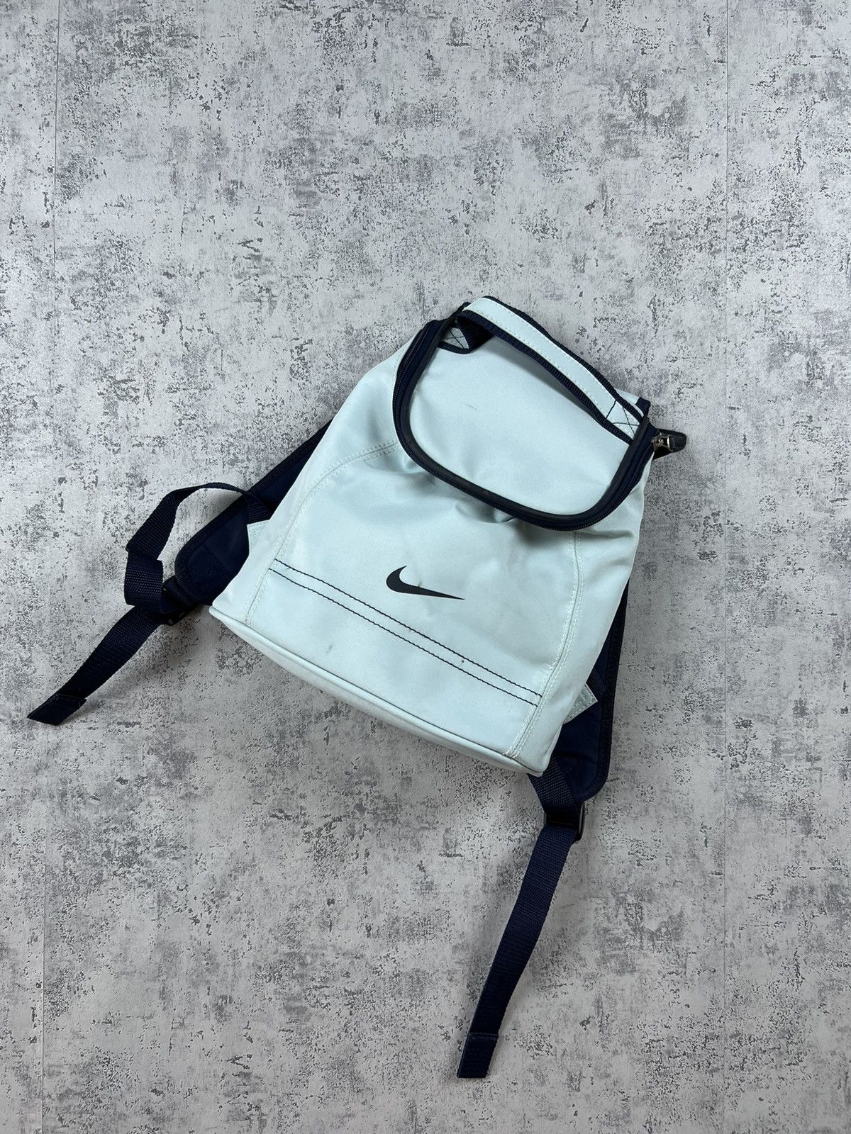 Nike 90s Nike Central Swoosh Vintage Boxy Y2K Baby Blue Backpack | Grailed