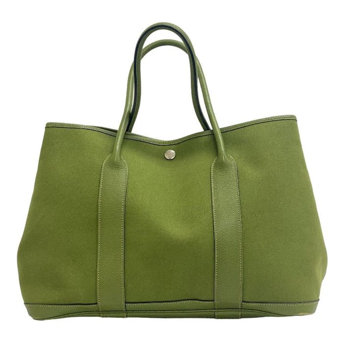 Hermes HERMES Garden Party PM Buffle Anise Green Tote Bag Ladies | Grailed