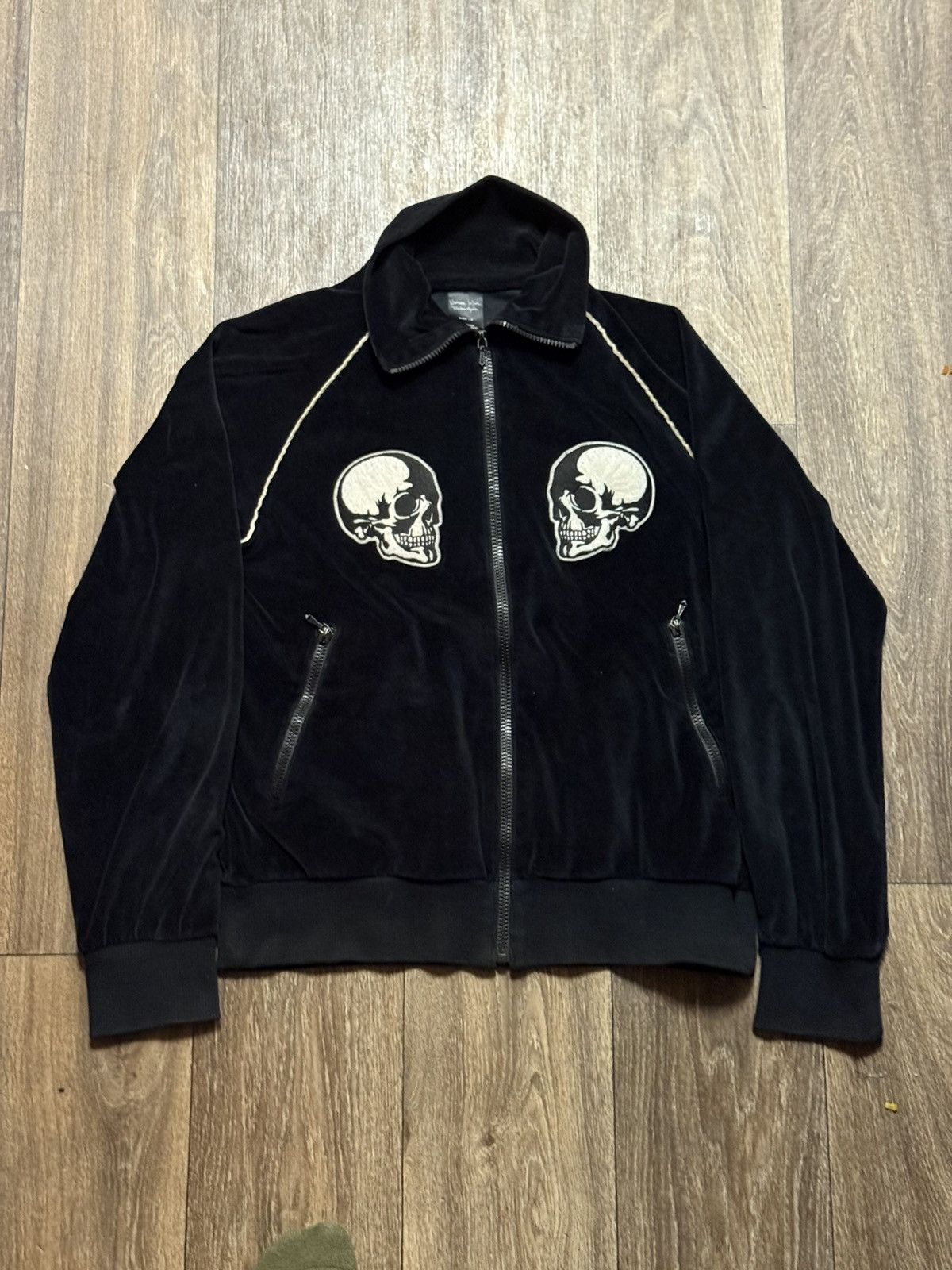 Number (N)ine Number (N)ine double skull velour zip up | Grailed