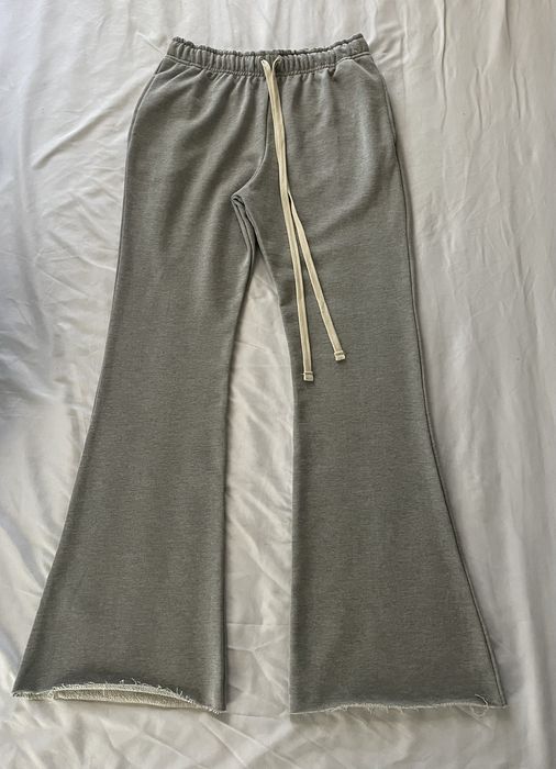 Blank Flare Sweatpants Grey Terry 16oz Kapital Chrome Rick Owens | Grailed