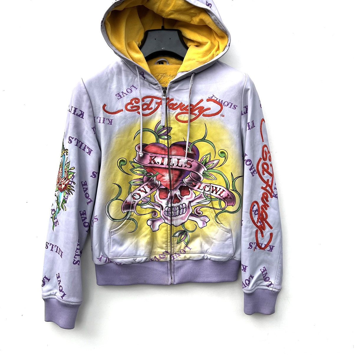 Ed Hardy Ed Hardy leather jacket | Grailed