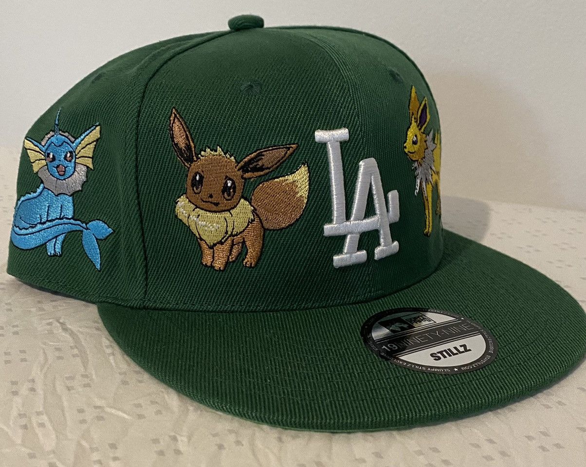 STILLZ × Slumpykev 7 5/8 Slumpykev Stillz LA Dodgers Eevee fitted Hat ...