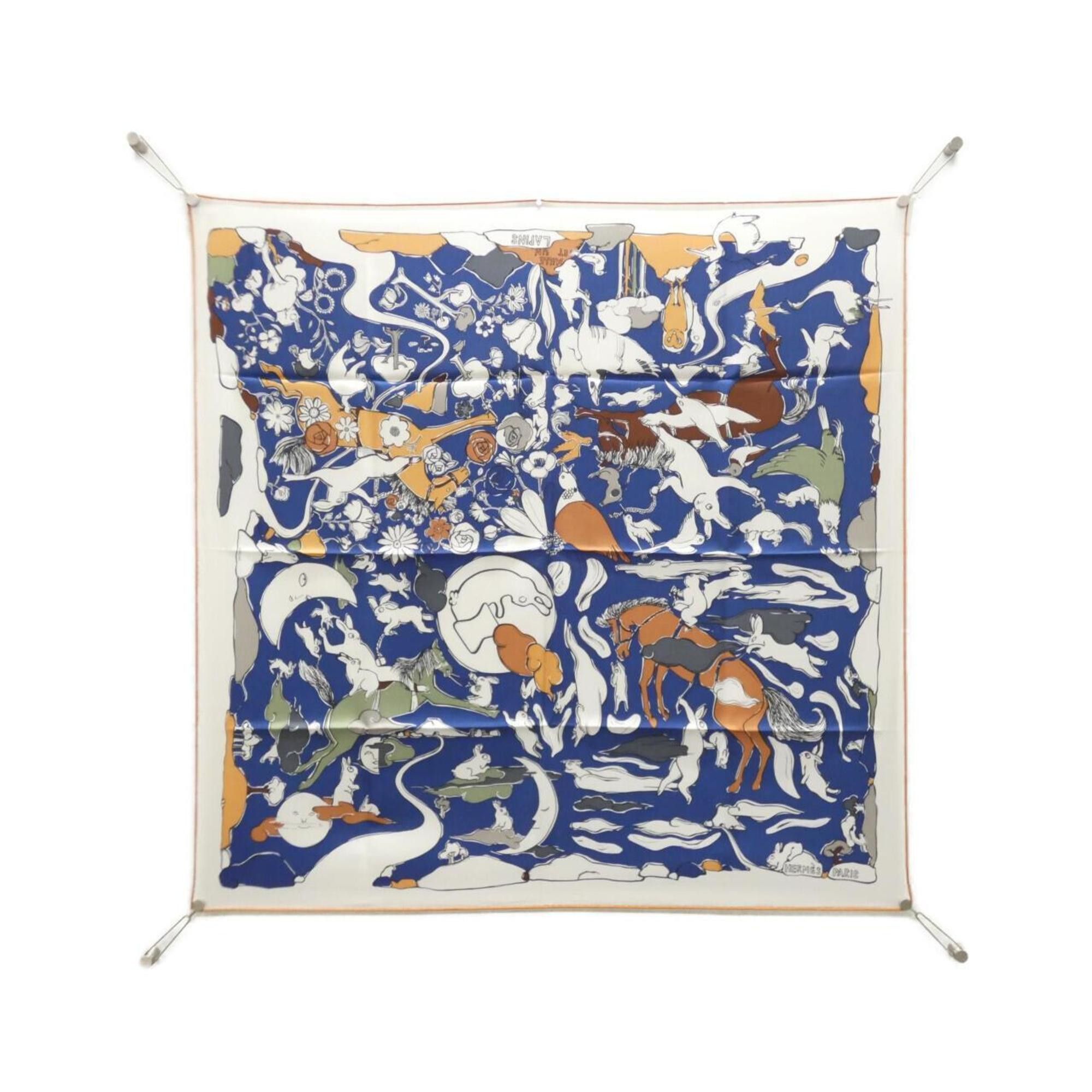 Hermes Hermès MILLE ET UN LAPINS Carré 004007S Scarf Scarves