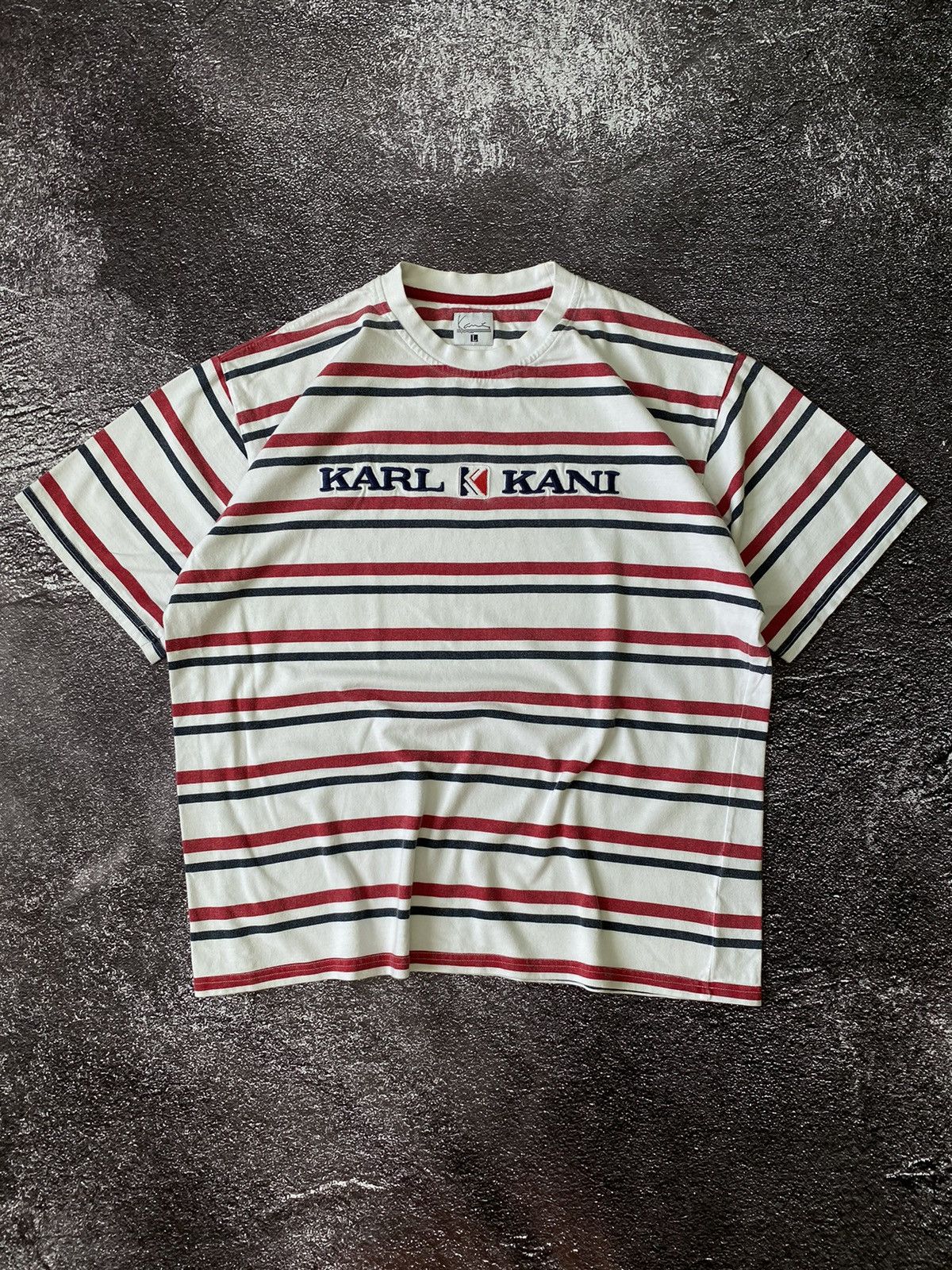 Vintage Vintage Bid Logo Striped Multicolored Karl Kani T-shirts | Grailed