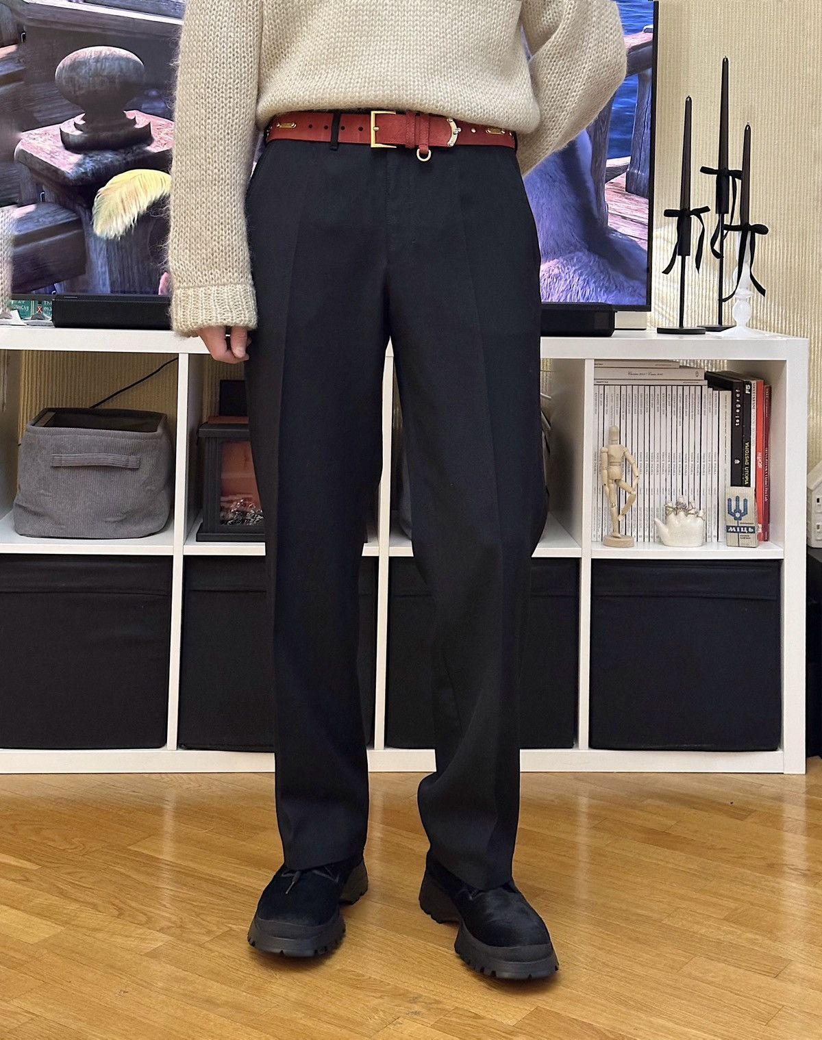 Prada × Streetwear × Vintage PRADA FW99 Tech Wide Wool Pants Vintage ...