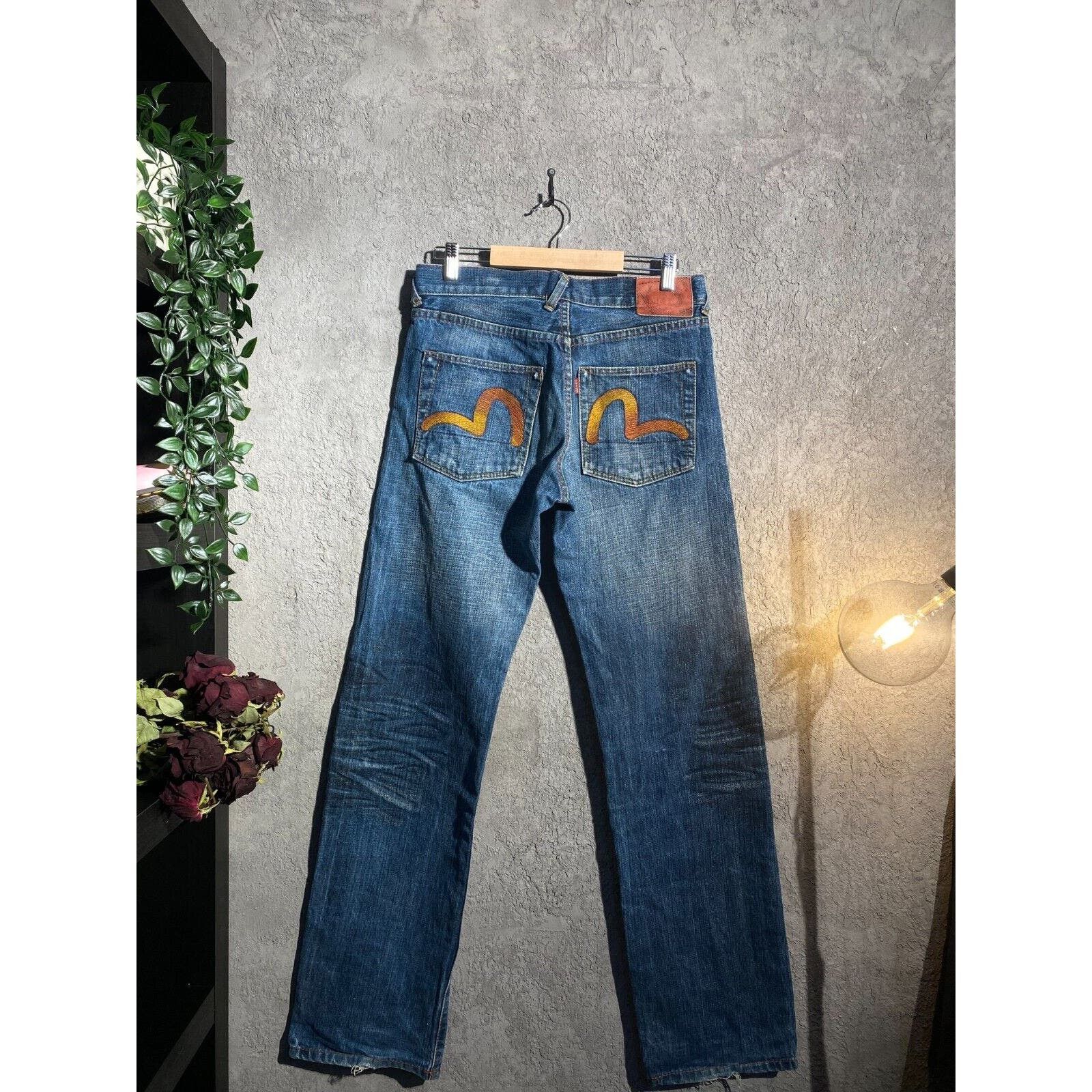 Evisu VINTAGE EVISU DENIM PANTS JAPANESE 30 YELLOW LOGO SELVEDGE | Grailed
