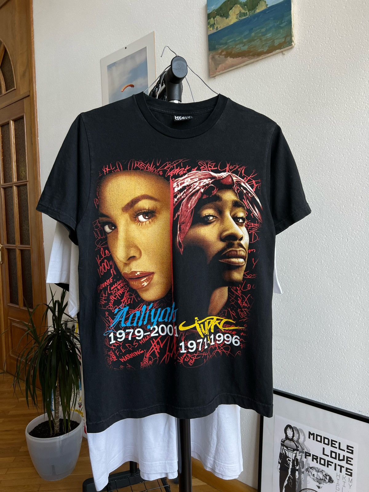 Band Tees × Rap Tees × Vintage 2pac tupac Aaliyah vintage tee bootleg t ...