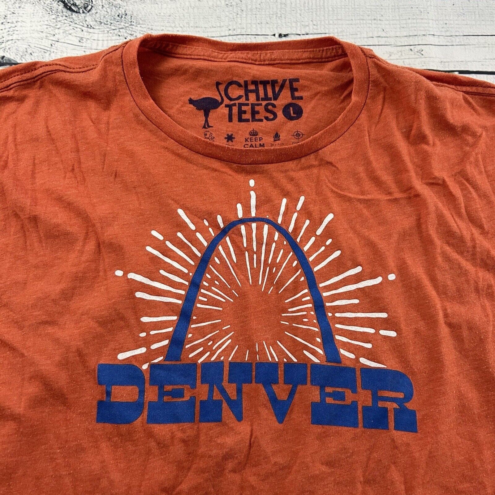 Vintage Chive Tees Denver Short Sleeve T Shirt Men's Large Orange | Grailed