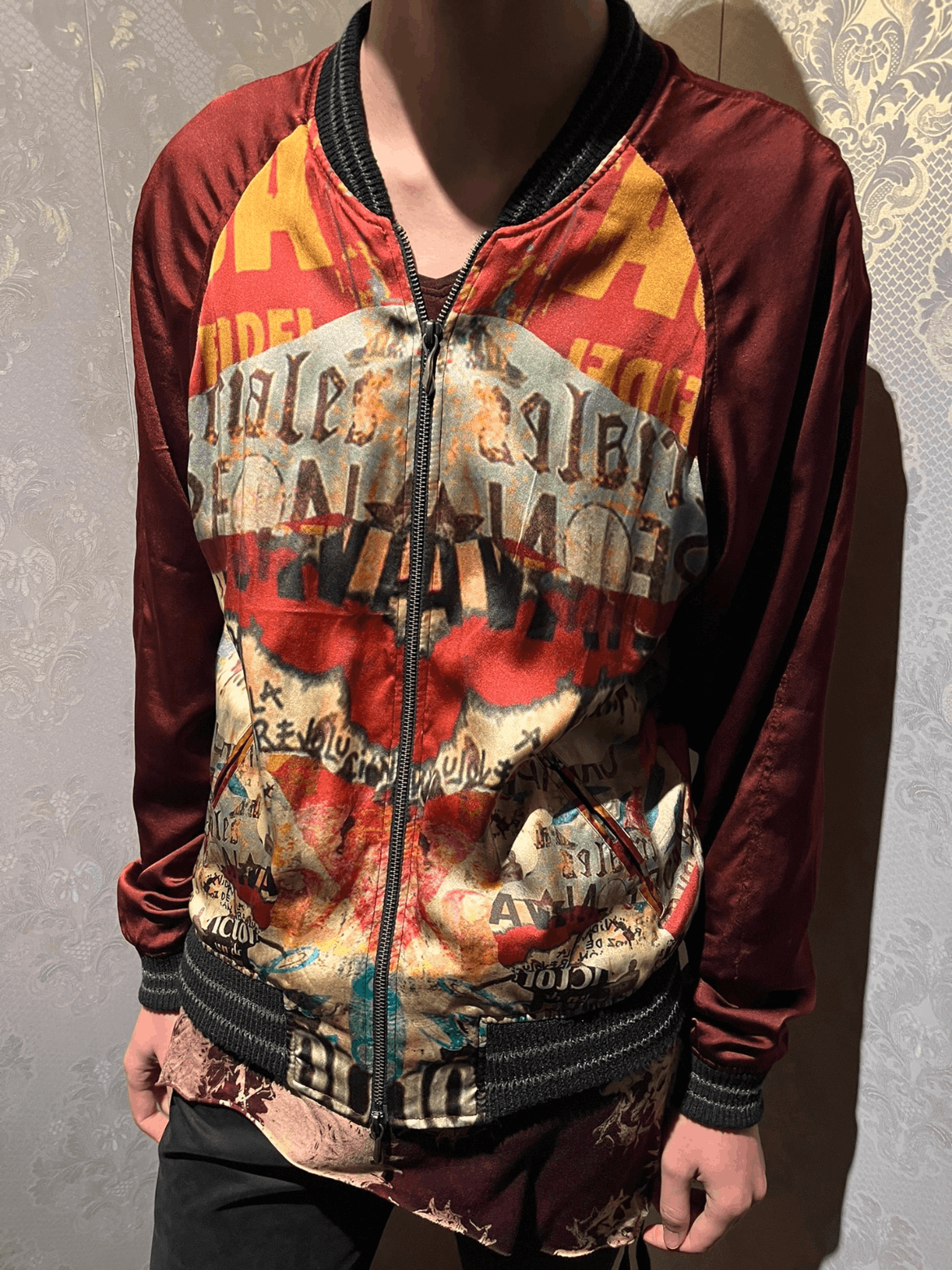 14th Addiction Sz 1 14th addiction Silk Jacket | Grailed