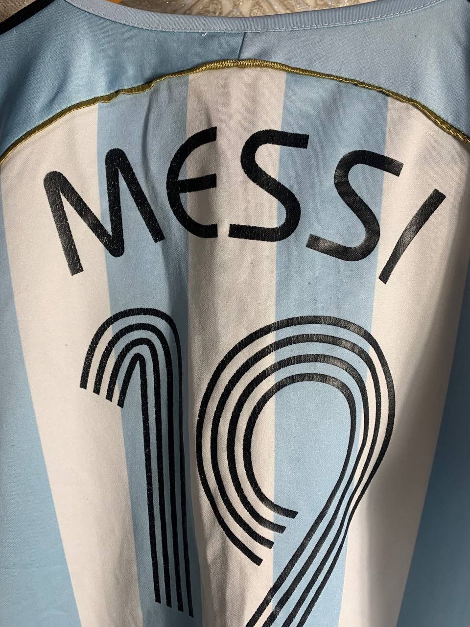Streetwear × Vintage VERY RARE ARGENTINA MESSI 19 SOCCER JERSEY RETRO ...