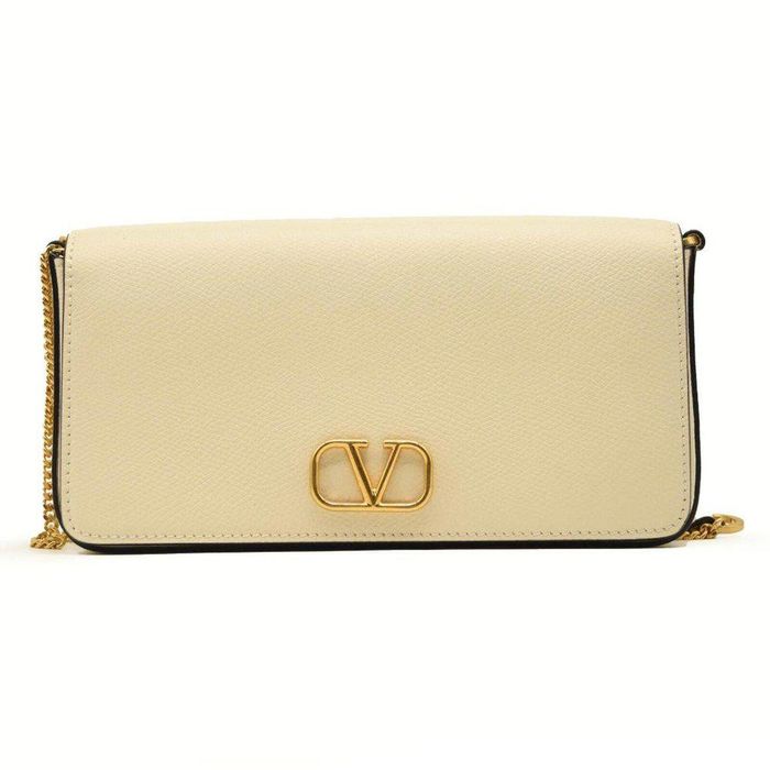 Valentino Garavani VLogo Signature Leather Wallet-On-Chain | Grailed