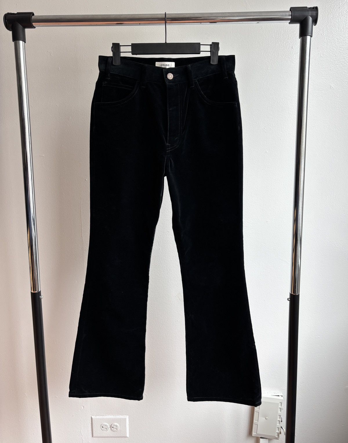 Celine Celine By Hedi Slimane FW20 Velvet Dylan Flared Jeans | Grailed