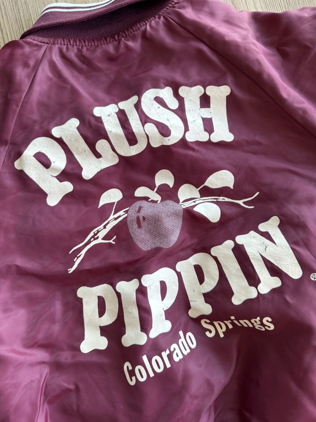 Vintage Vintage 90s PLUSH PIPPIN nylon Varsity Letterman Jacket | Grailed