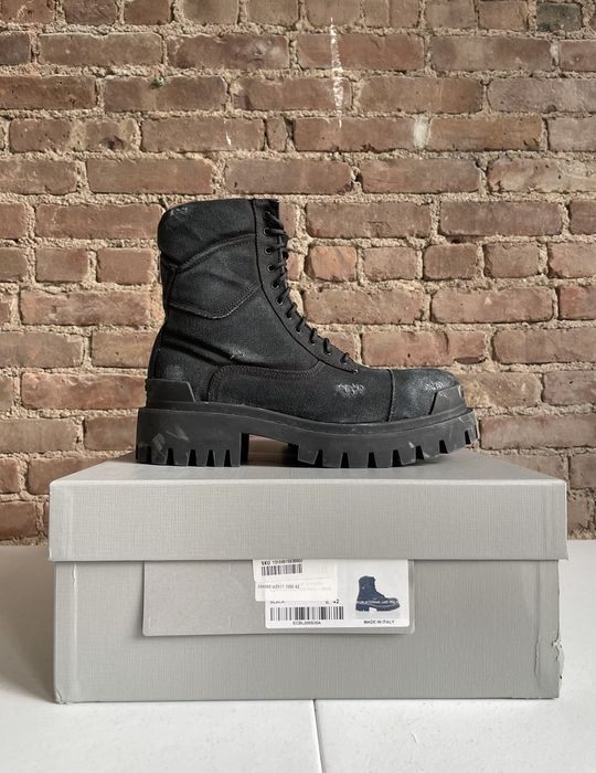 Balenciaga Balenciaga strike combat distressed boots size 44 11us new | Grailed
