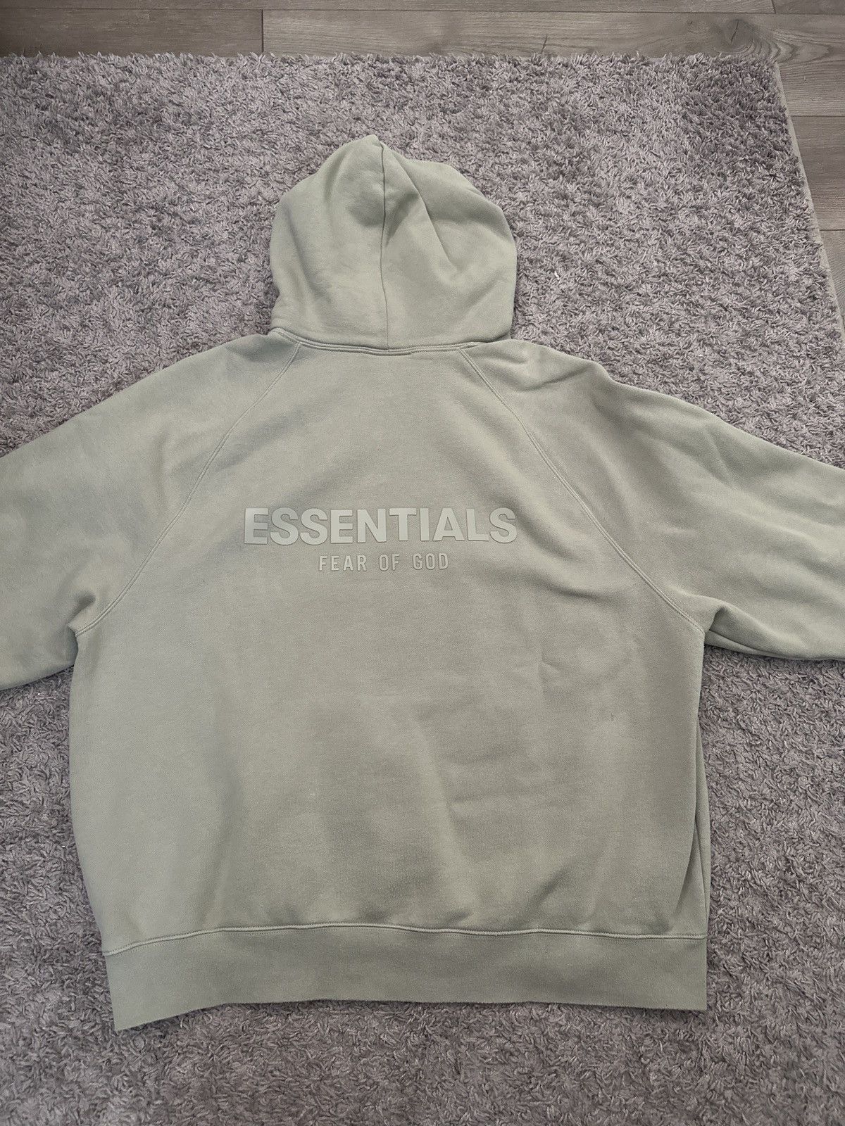 Essentials × Fear of God Fear of God Essentials Hoodie Beige | Grailed